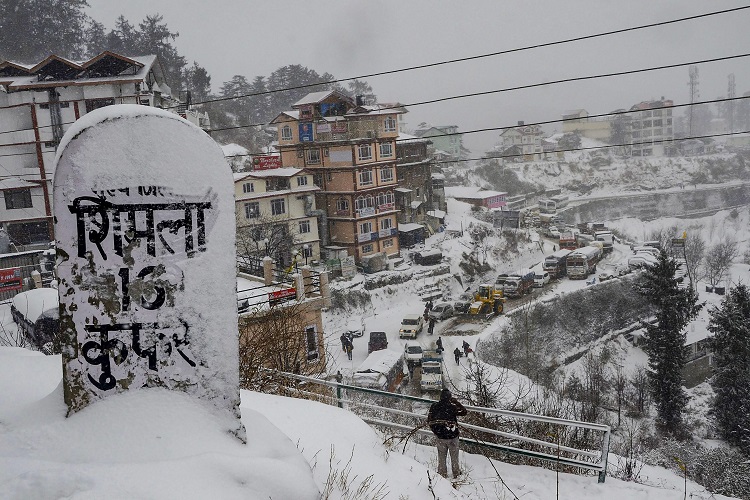 In Pics: Snowfall in Shimla attracts large crowd of tourists